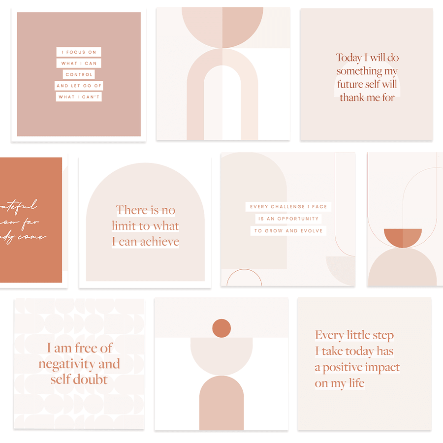 Positive Daily Affirmation Card Bundle with Holder – Stationery ...